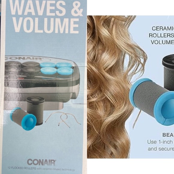 Conair | Hair | New Conair 2 Piece Ceramic Roller Set Grayblue | Poshmark